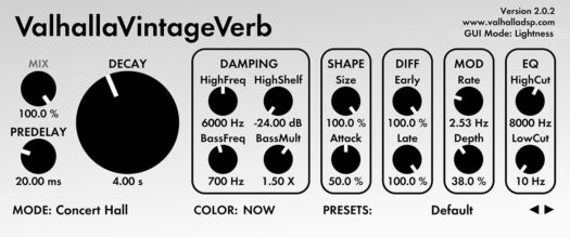 Valhalla VintageVerb: Vintage Reverb Plugin | Valhalla DSP Plugin